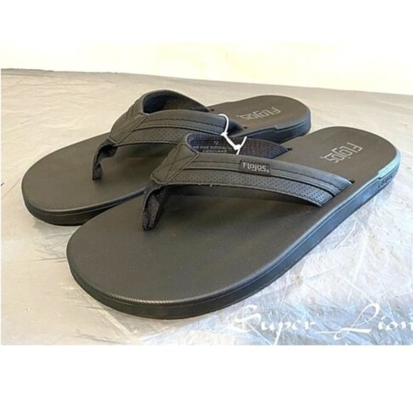 Flojos | Shoes | Flojos Mens Levee Flip Flop Sandals Black | Poshmark
